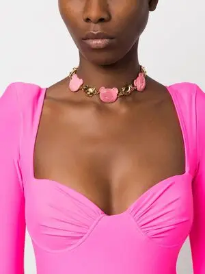Moschino Teddy Bear Charm Choker