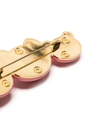 Moschino Enamelled Triple-bear Brooch