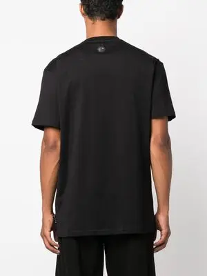 Philipp Plein Snake-print Round-neck T-shirt - Black