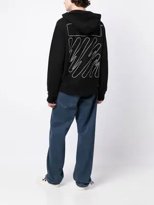 Off-White Diag-stripe Print Hoodie