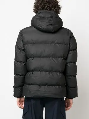 Rains Metallic-sheen Puffer Jacket - Black