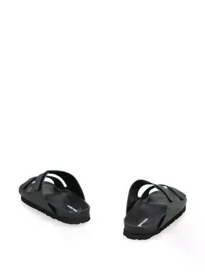Palm Angels Logo-print Touch-strap Slides - Black