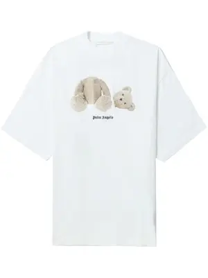 Palm Angels Broken Bear Cotton T-shirt - White