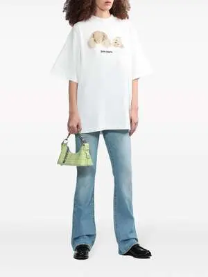 Palm Angels Broken Bear Cotton T-shirt - White