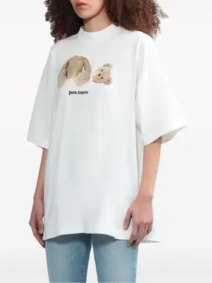Palm Angels Broken Bear Cotton T-shirt - White