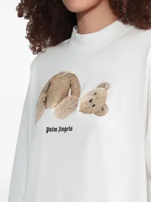 Palm Angels Broken Bear Cotton T-shirt - White