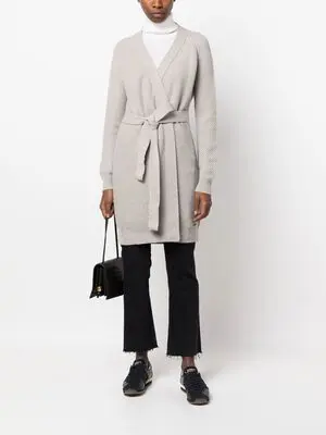 Kiton Tied-waist Cashmere Cardigan