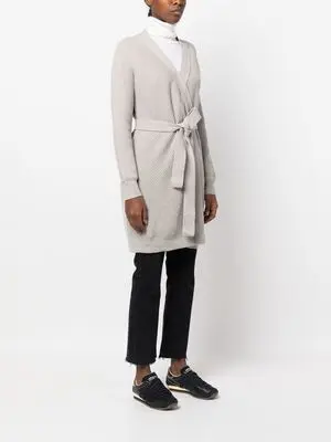 Kiton Tied-waist Cashmere Cardigan