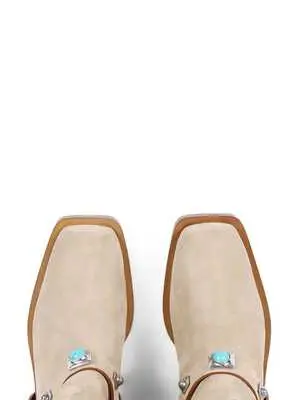 Etro Turquoise-stone Embellished Boots
