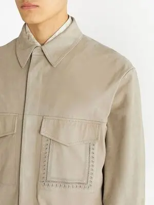 Etro Suede Safari Shirt Jacket