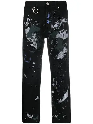 ÉTUDES STUDIO Paint-splattered Straight-leg Jeans