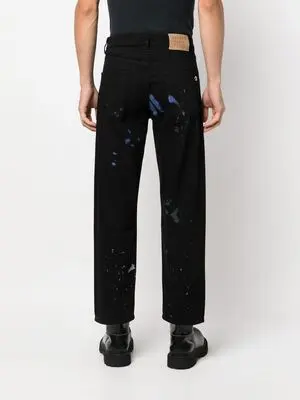 ÉTUDES STUDIO Paint-splattered Straight-leg Jeans