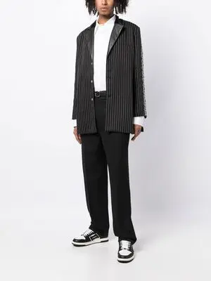 YOUTHS IN BALACLAVA Stripe-print Single-breasted Blazer