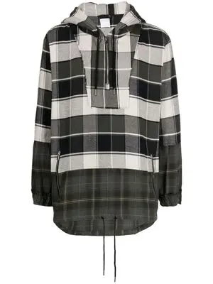 Alchemist Check-print Long-sleeve Hoodie