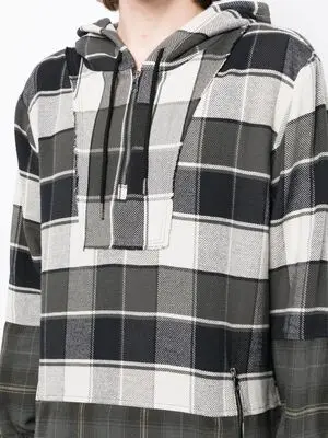 Alchemist Check-print Long-sleeve Hoodie