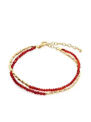 Monica Vinader Mini Onyx Beaded Bracelet - Red