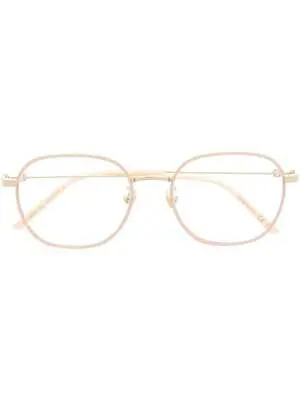 Gucci Square Interlocking G Logo Glasses - Gold