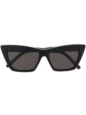 Saint Laurent Logo Sunglasses - Black