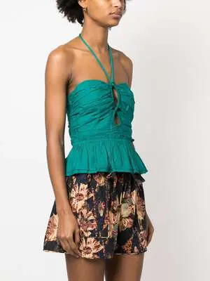 Ulla Johnson Adaleigh Ruched Halterneck Top
