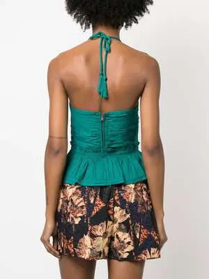Ulla Johnson Adaleigh Ruched Halterneck Top
