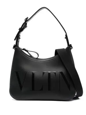 Valentino Garavani Logo-print Shoulder Bag - Black