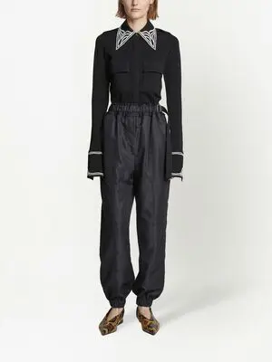 Proenza Schouler Silk Nylon Taffeta Pull On Pant