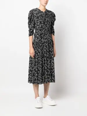 Proenza Schouler Printed Crepe De Chine Midi Dress