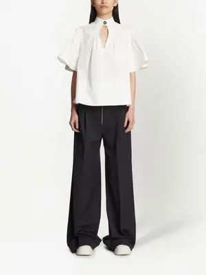 Proenza Schouler Pintuck-detail Flared Blouse - White
