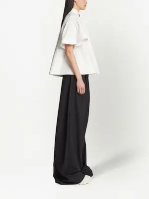 Proenza Schouler Pintuck-detail Flared Blouse - White