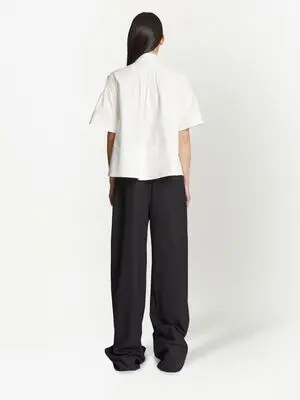 Proenza Schouler Pintuck-detail Flared Blouse - White