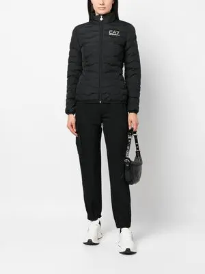 EA7 Logo-print Puffer Jacket