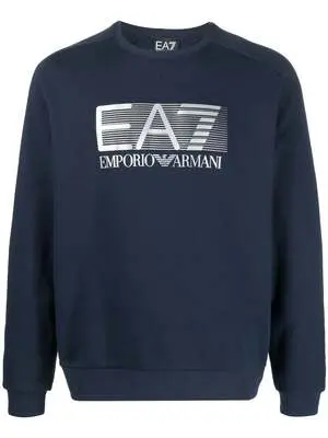 EA7 Logo Print Long Sleeve Sweatshirt