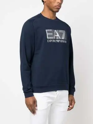EA7 Logo Print Long Sleeve Sweatshirt