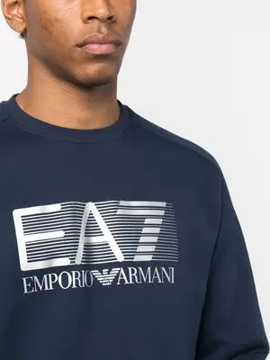 EA7 Logo Print Long Sleeve Sweatshirt