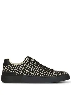 Balmain B-court Monogram Sneakers - Black