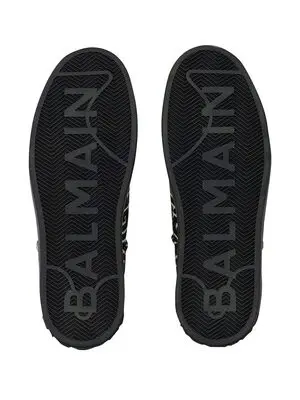 Balmain B-court Monogram Sneakers - Black