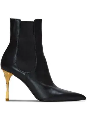 Balmain Moneta Leather Ankle Boots