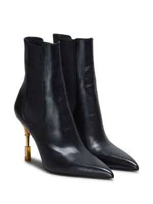 Balmain Moneta Leather Ankle Boots