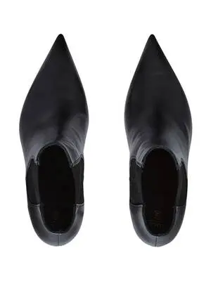 Balmain Moneta Leather Ankle Boots