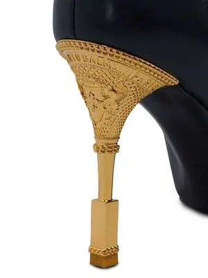 Balmain Moneta Leather Ankle Boots