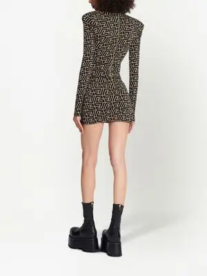 Balmain Monogram Knit Dress