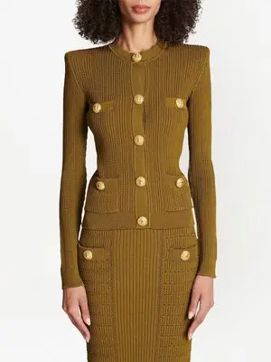 Balmain Button-front Knitted Top