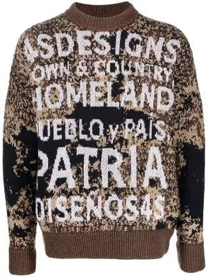 4SDESIGNS Intarsia Knit Sweatshirt