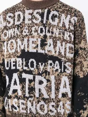 4SDESIGNS Intarsia Knit Sweatshirt