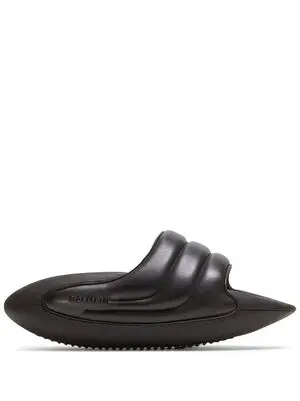 Balmain B-it Quilted Platform Slides - Black