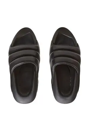 Balmain B-it Quilted Platform Slides - Black