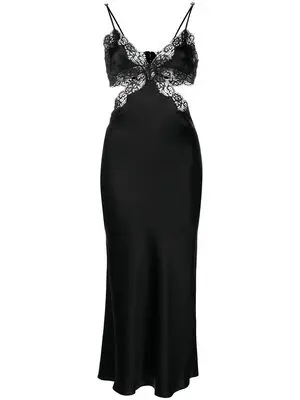 Alexander Wang Cut-out Detail Slip Dress - Black