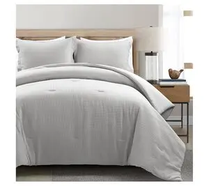 LUSH DECOR Haniya Waffle Woven Cotton Comforter 3-pc F/qn