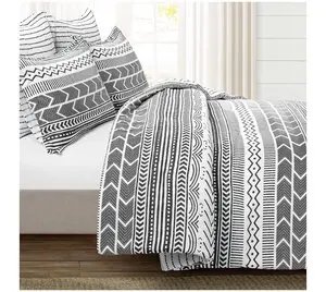 LUSH DECOR Hygge Geo Comforter 5-piece Set King - One-color