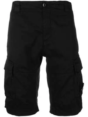 C.P. COMPANY Mid-rise Cargo Shorts - Black